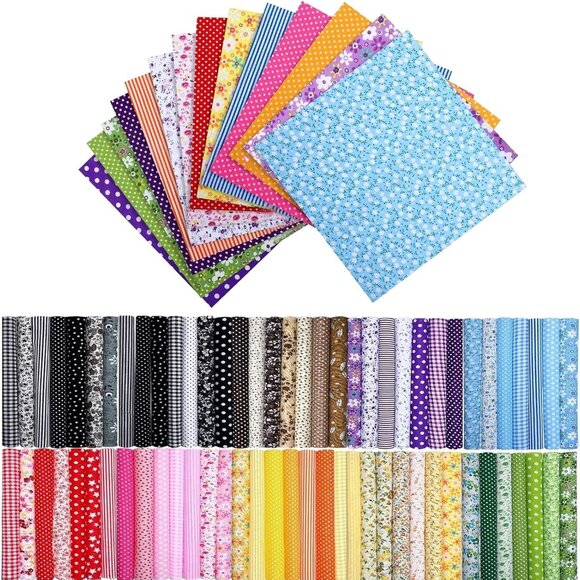 Other | 7pcs Colorful 10x10 Inch Cotton Fabric Squares For Crafts And ...